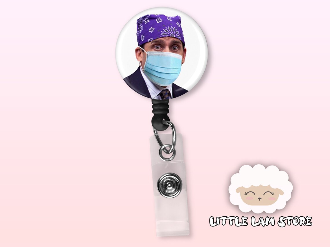 Prison Mike Badge Reel the Office Wear a Mask - Etsy