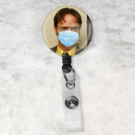 Dwight Schrute Badge Reel The Office Wear a Mask | Etsy