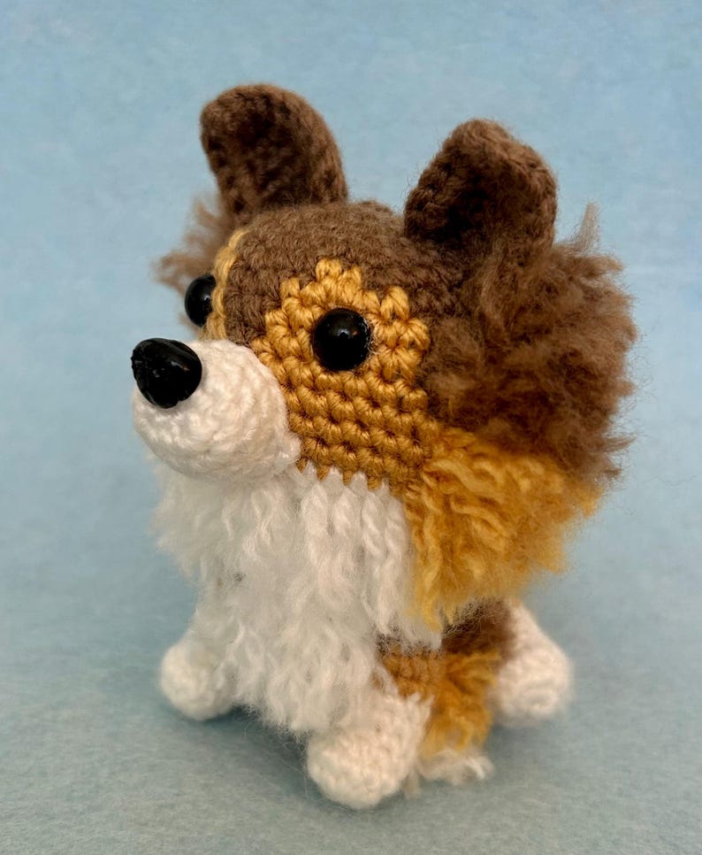 Rough Collie Crochet Pattern, Adorable Amigurumi Dog DIY (PDF Pattern ...