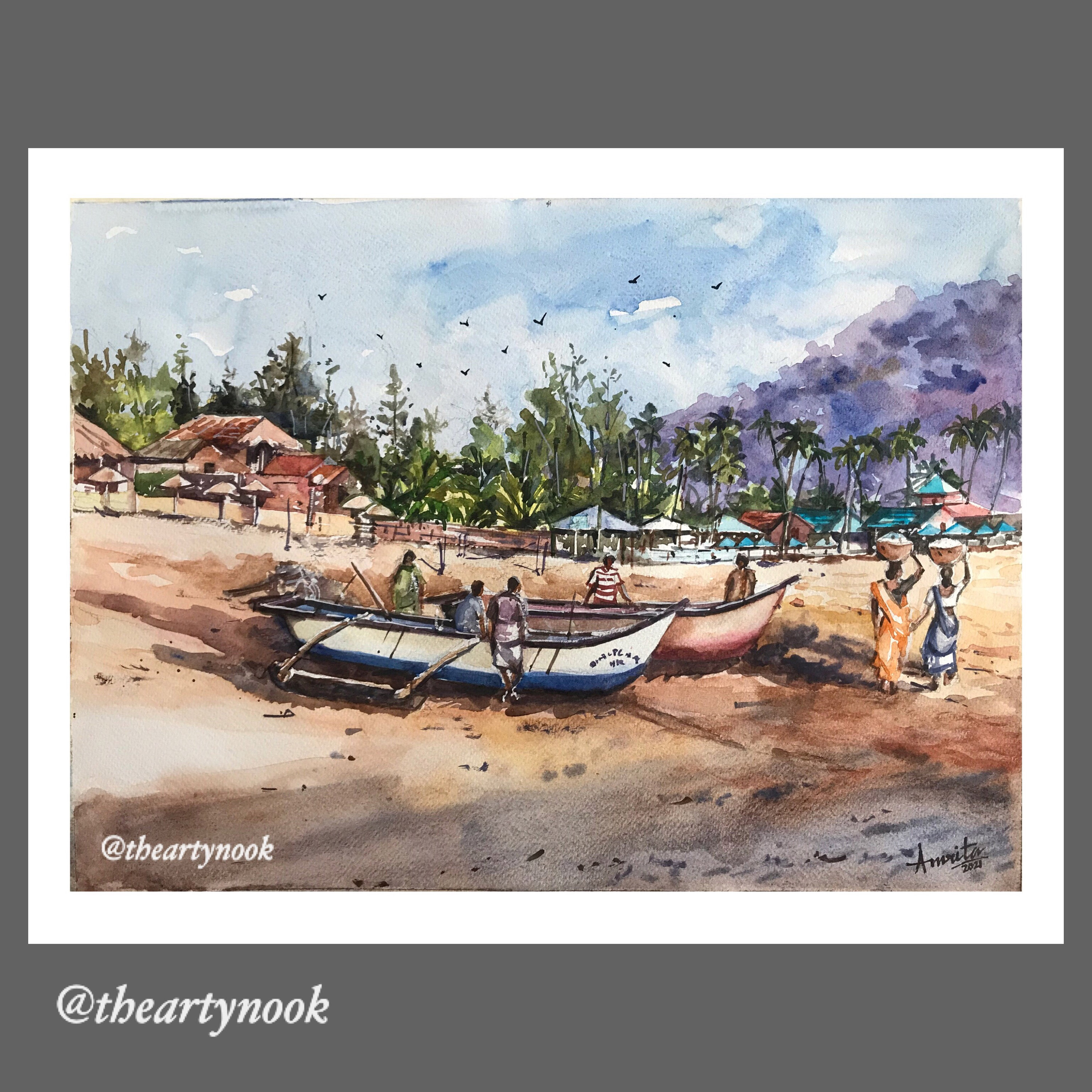 India Art Fishing Boats