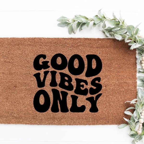 Good Vibes Only Door Mat - Etsy