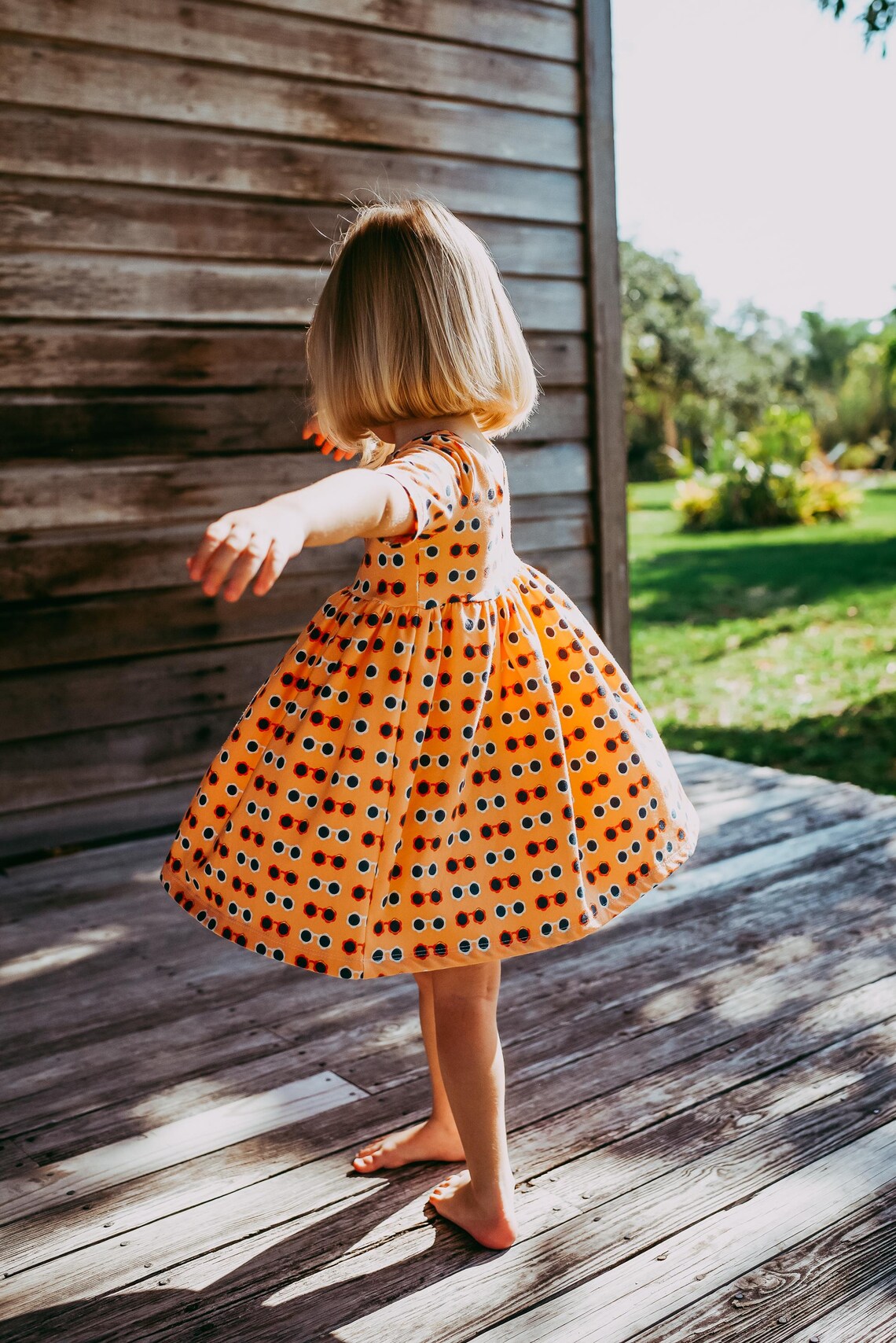 Sunny Cotton Knit Twirl Dress for Girls - Handmade, Ballet-style - Etsy