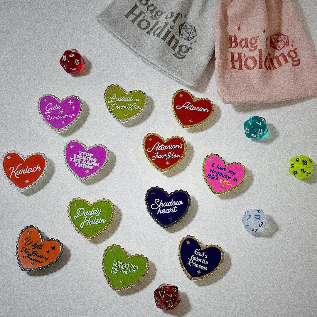 Balders Gate Heart Enamel Pin - Astarion Shadowheart Halsin Karlach - Etsy