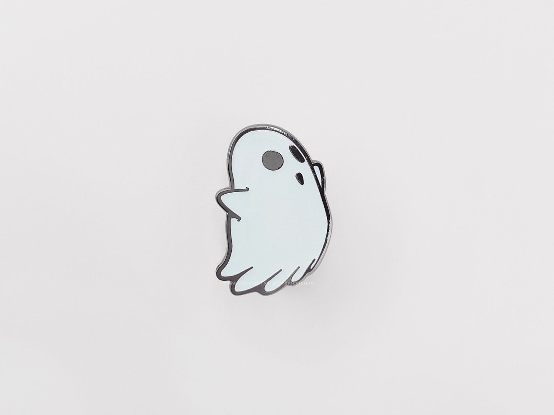 Ghost Enamel Pin Glow in the Dark - Etsy