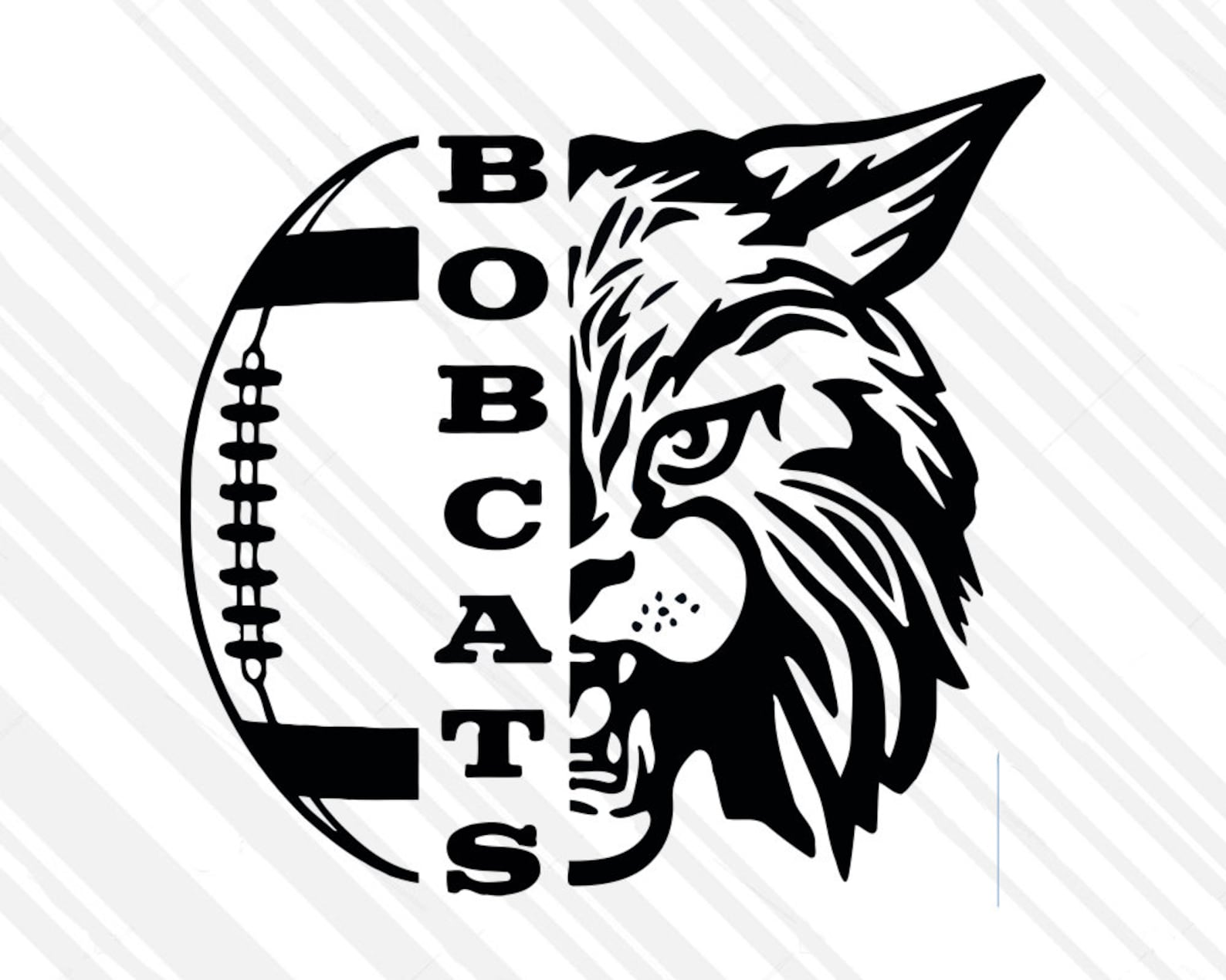 Bobcats SVG Football SVG Bobcats Football T-shirt Design | Etsy
