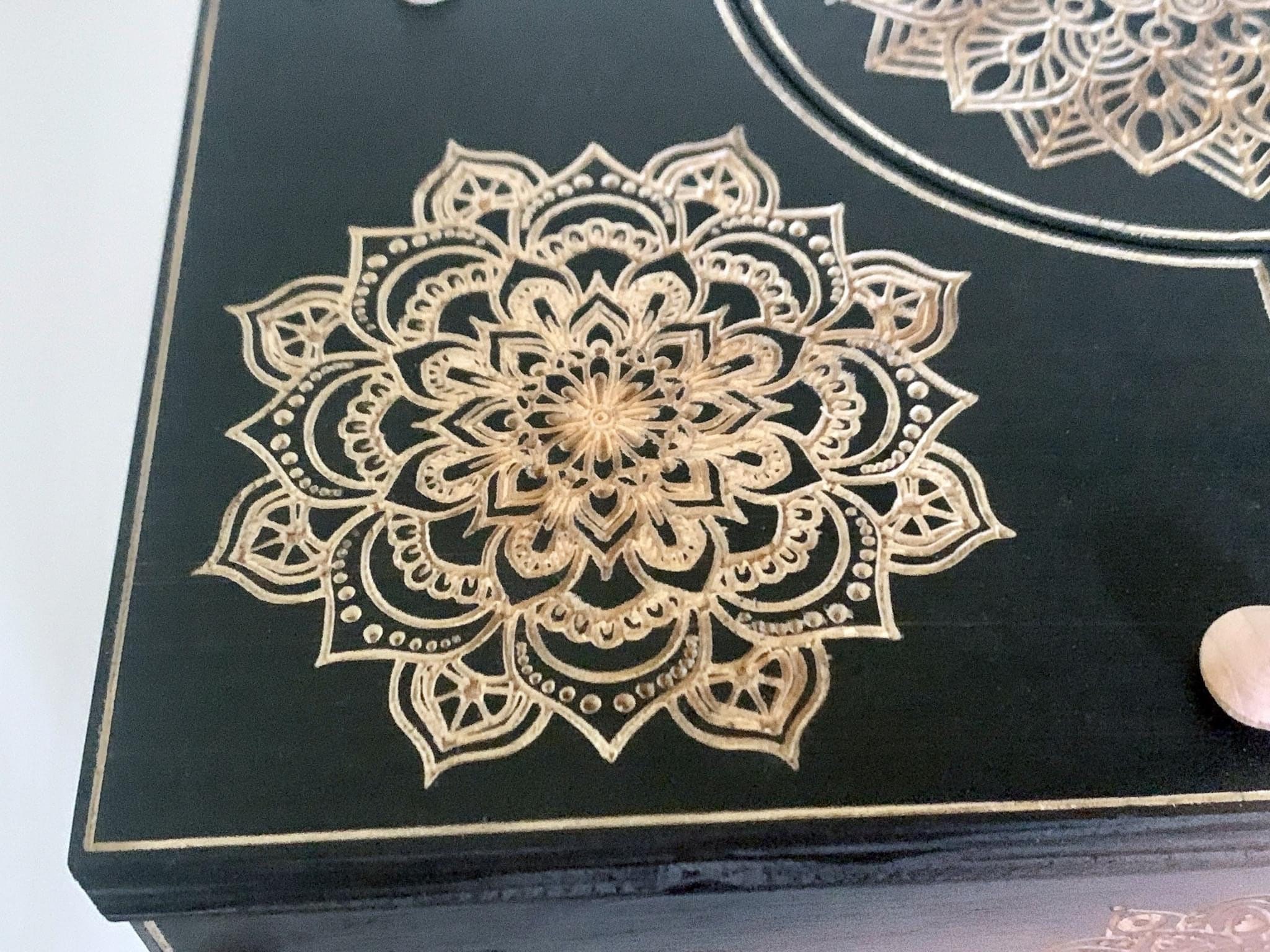 Mandala Tree of Life Lotus Flower Jewelry Valet Box With Pivoting Lids Engraved - Etsy