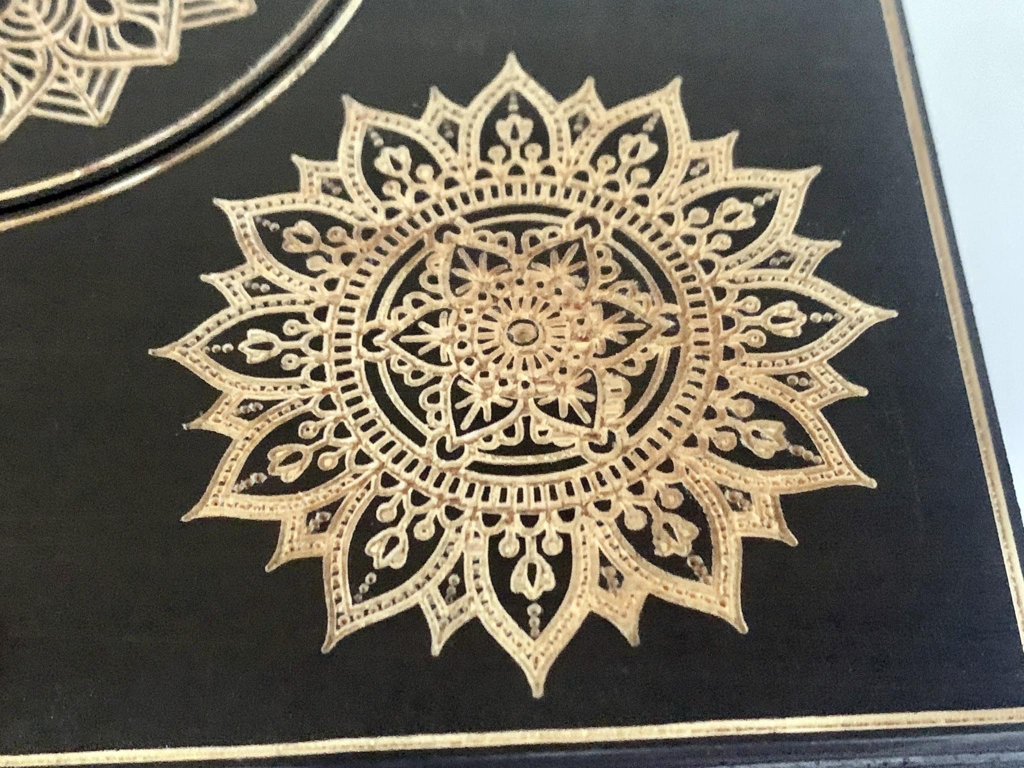 Mandala Tree of Life Lotus Flower Jewelry Valet Box With Pivoting Lids ...