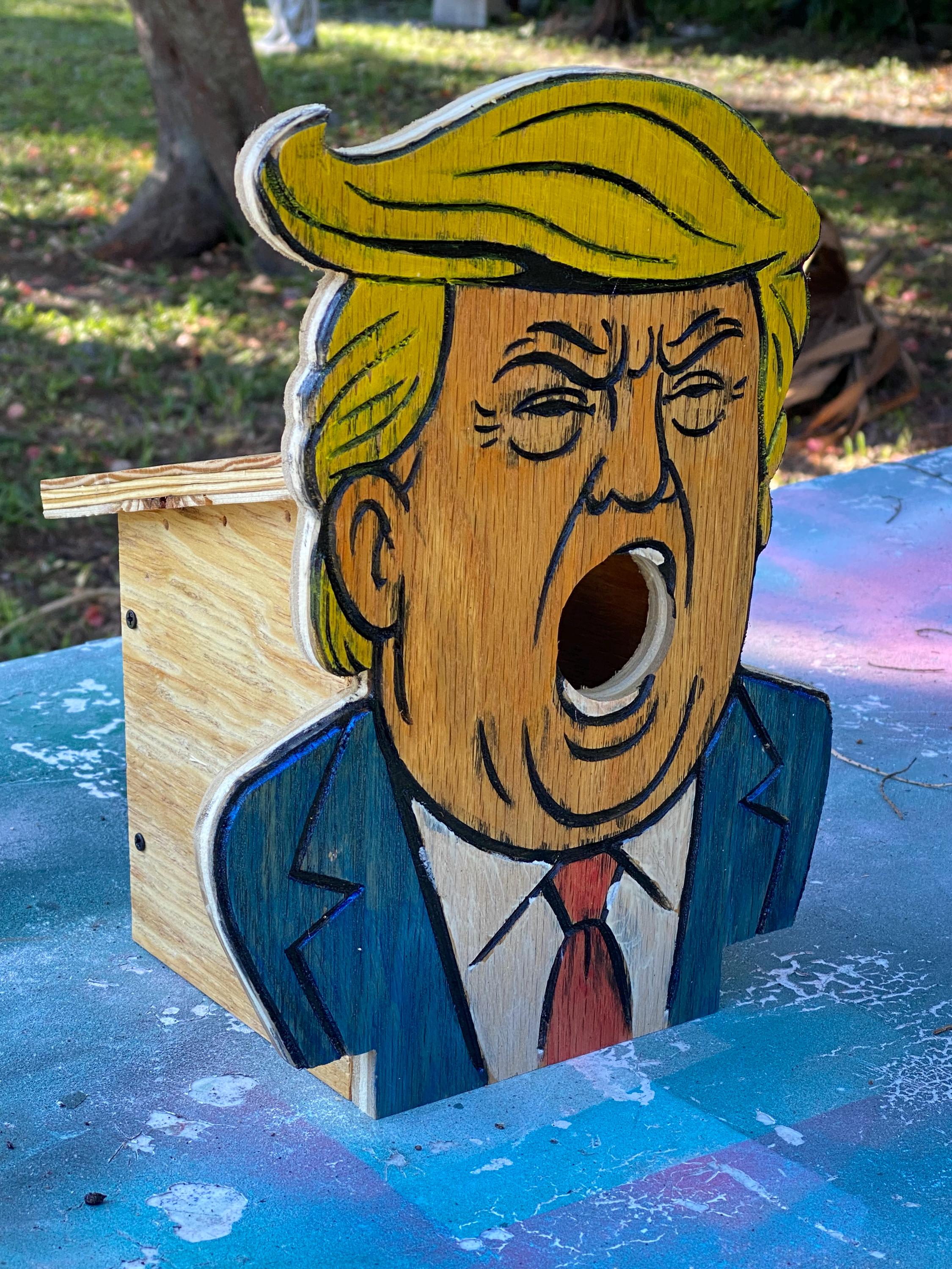 Handmade Donald Trump Wooden Birdhouse, Hilarious Political Decor - Etsy