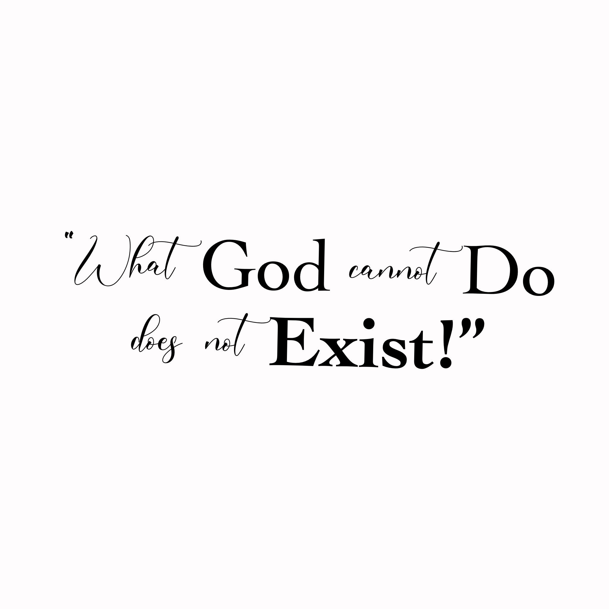 What God Cannot Do Does Not EXIST PERSONALISED Bible - Etsy