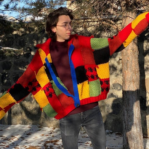 Harry Styles Sweater Cardigan Inspired by JW Anderson Original | Etsy
