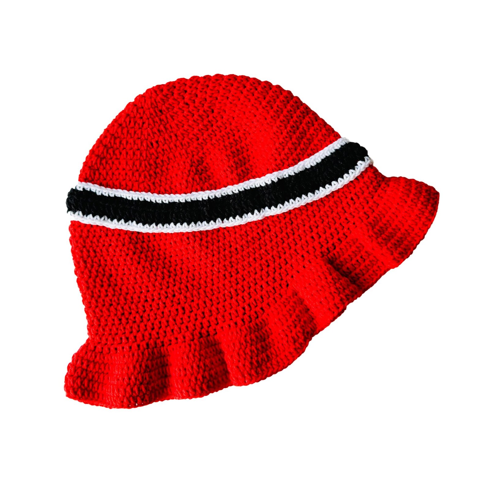 USA Crochet Country Flag Bucket Hat, Knitted Country Summer Knit Hat ...