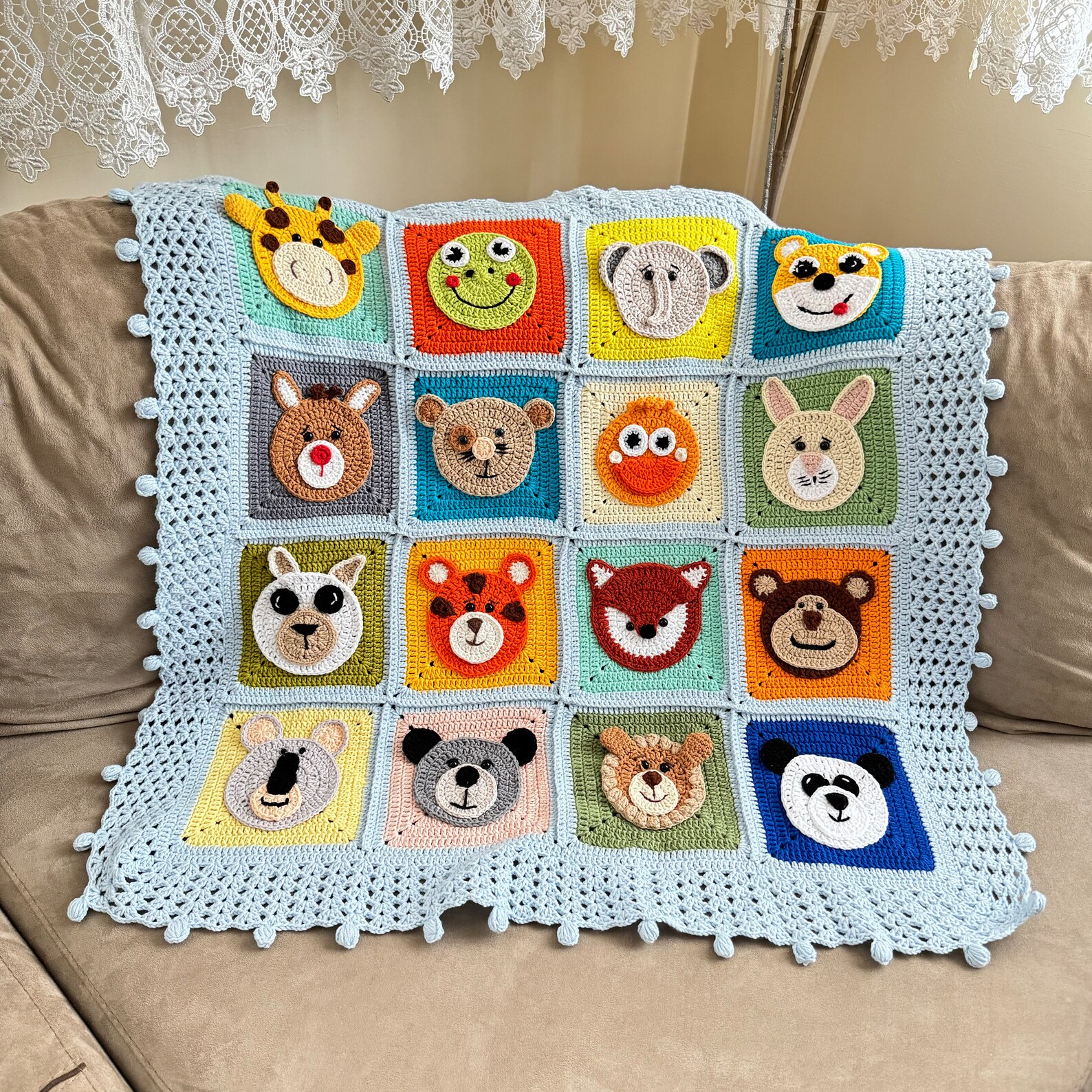 Pink Knitted Newborn Blanket, Crochet Baby Animal Blanket, Knit Animal ...