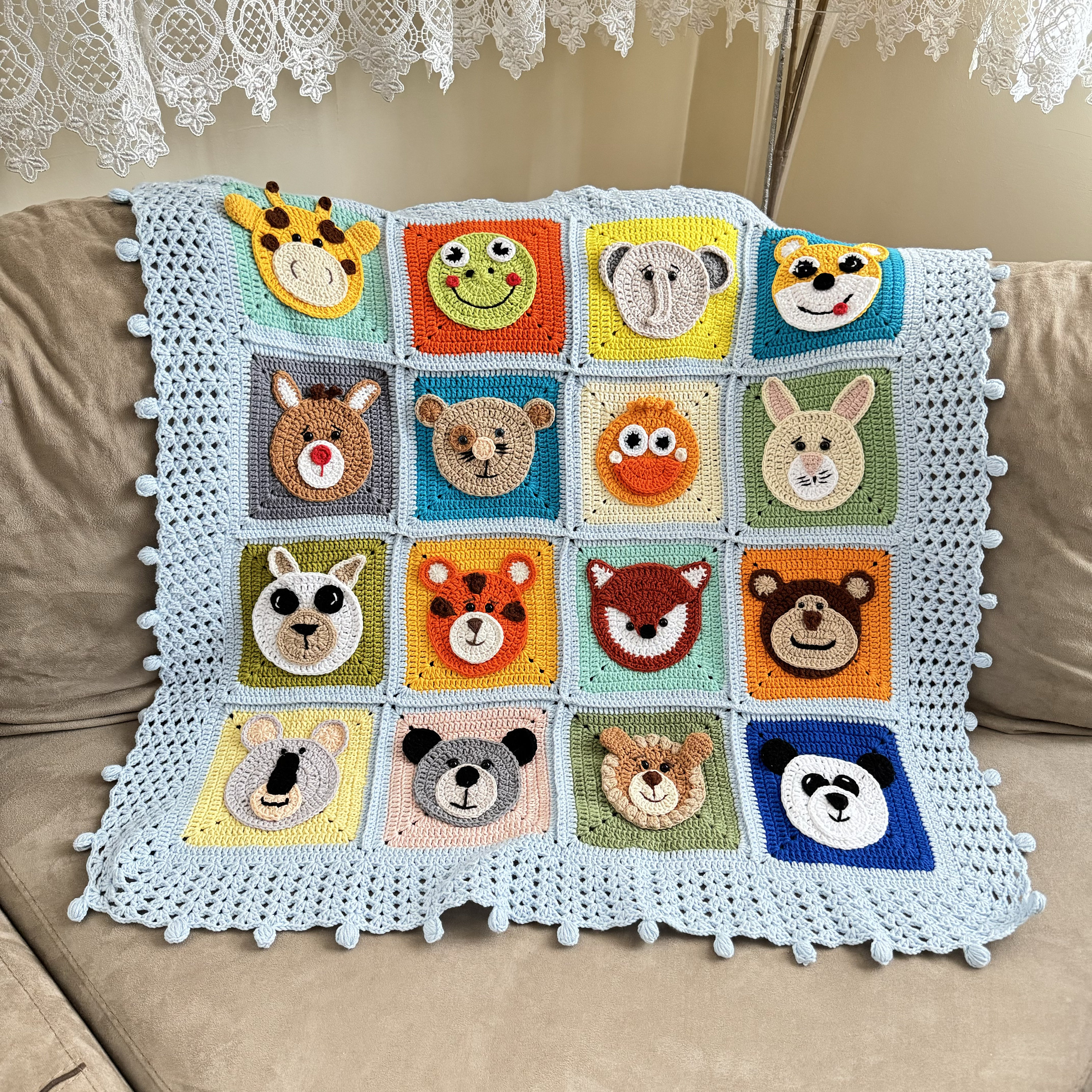 Pink Knitted Newborn Blanket, Crochet Baby Animal Blanket, Knit Animal ...