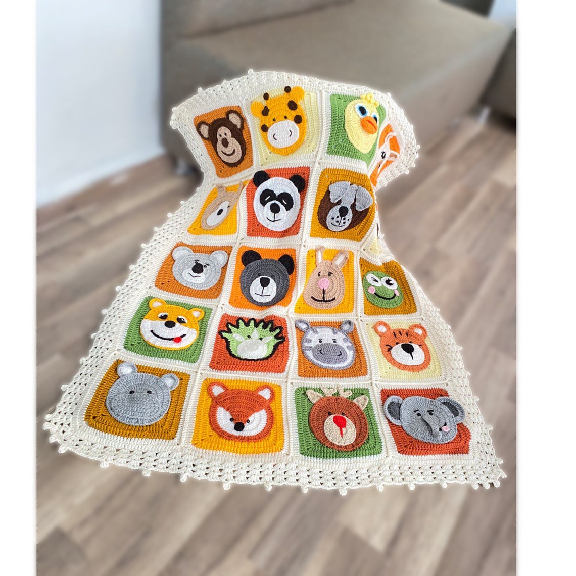 Pink Knitted Newborn Blanket, Crochet Baby Animal Blanket, Knit Animal ...