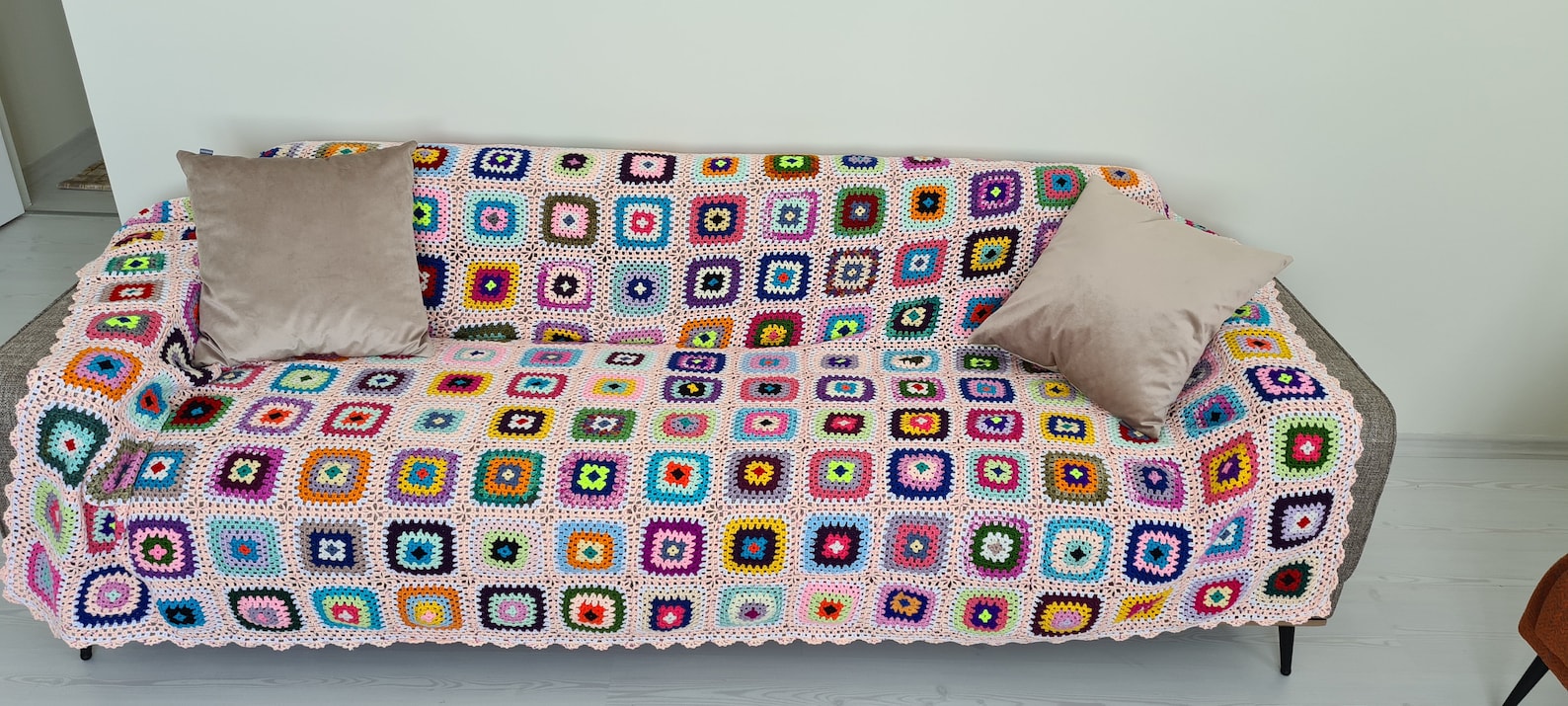 Crochet Afghan Bedspread Large Crochet Blanketthrow Knitted | Etsy
