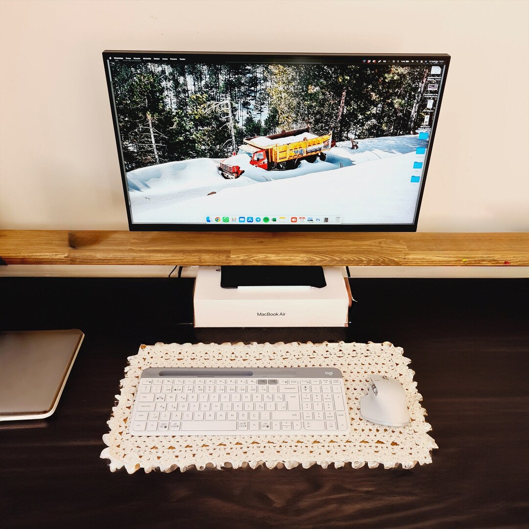 Crochet Keyboard Pad, Knitted Keyboard Pad, Mouse Pad, Rectangle ...