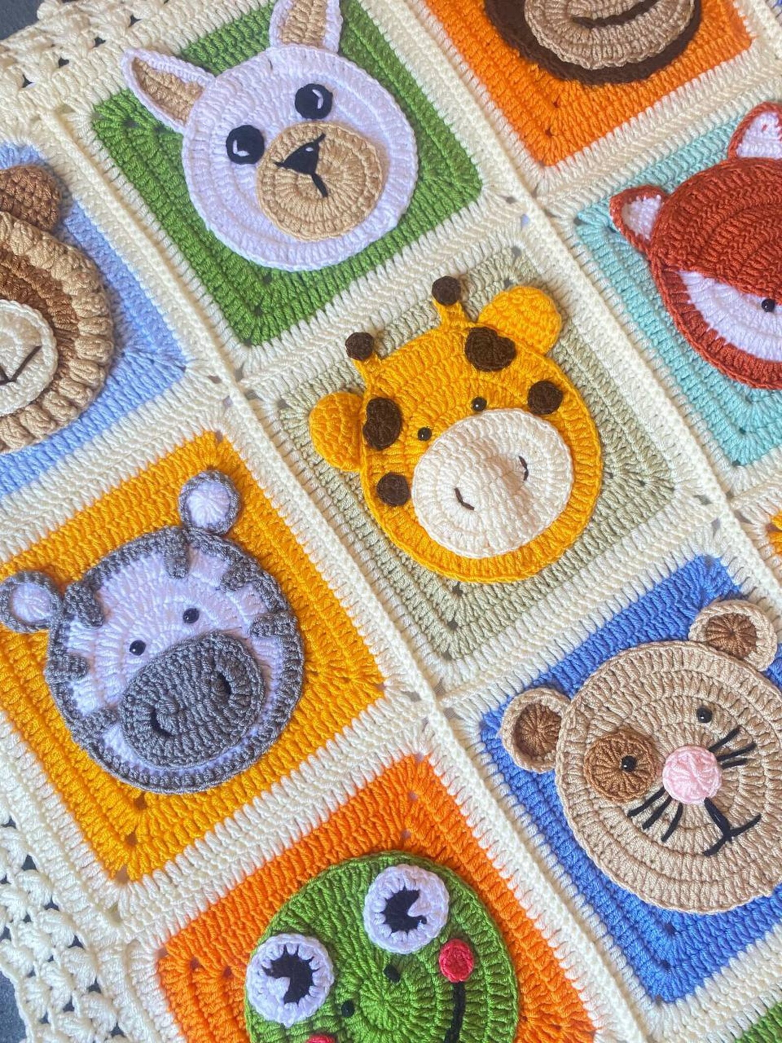 Crochet Baby Blanket, Knit Bear Blanket, Animal Newborn Blanket ...