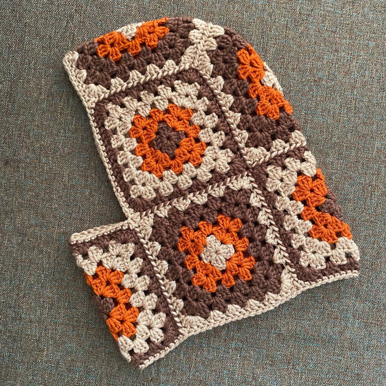 Granny Square Balaclava, 8 Different Colors Knit Balaclava, Crochet ...