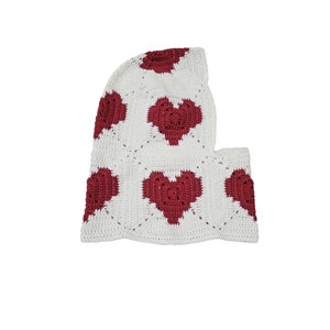 Knitted Heart Love Balaclava, Crochet Love Balaclava for Women, Unisex ...
