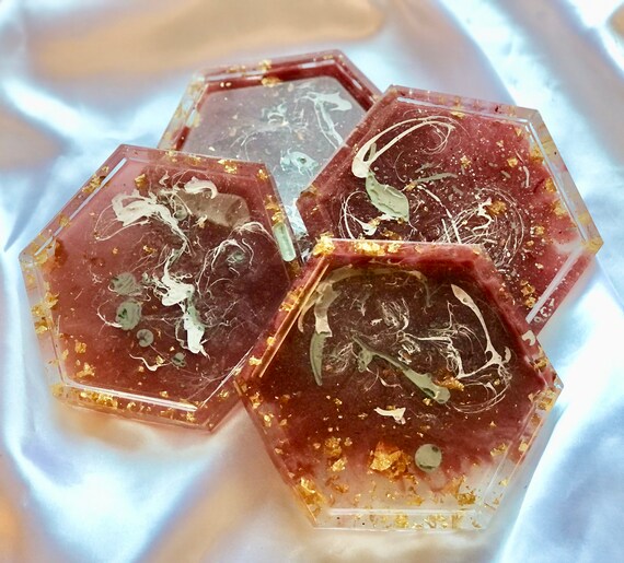 Coasters Home & Living Raspberry Coulis Resin Coaster etna.com.pe