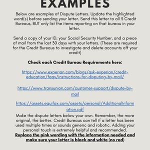 Credit Repair Guide | Dispute Letter Templates | PLR | Links to ...