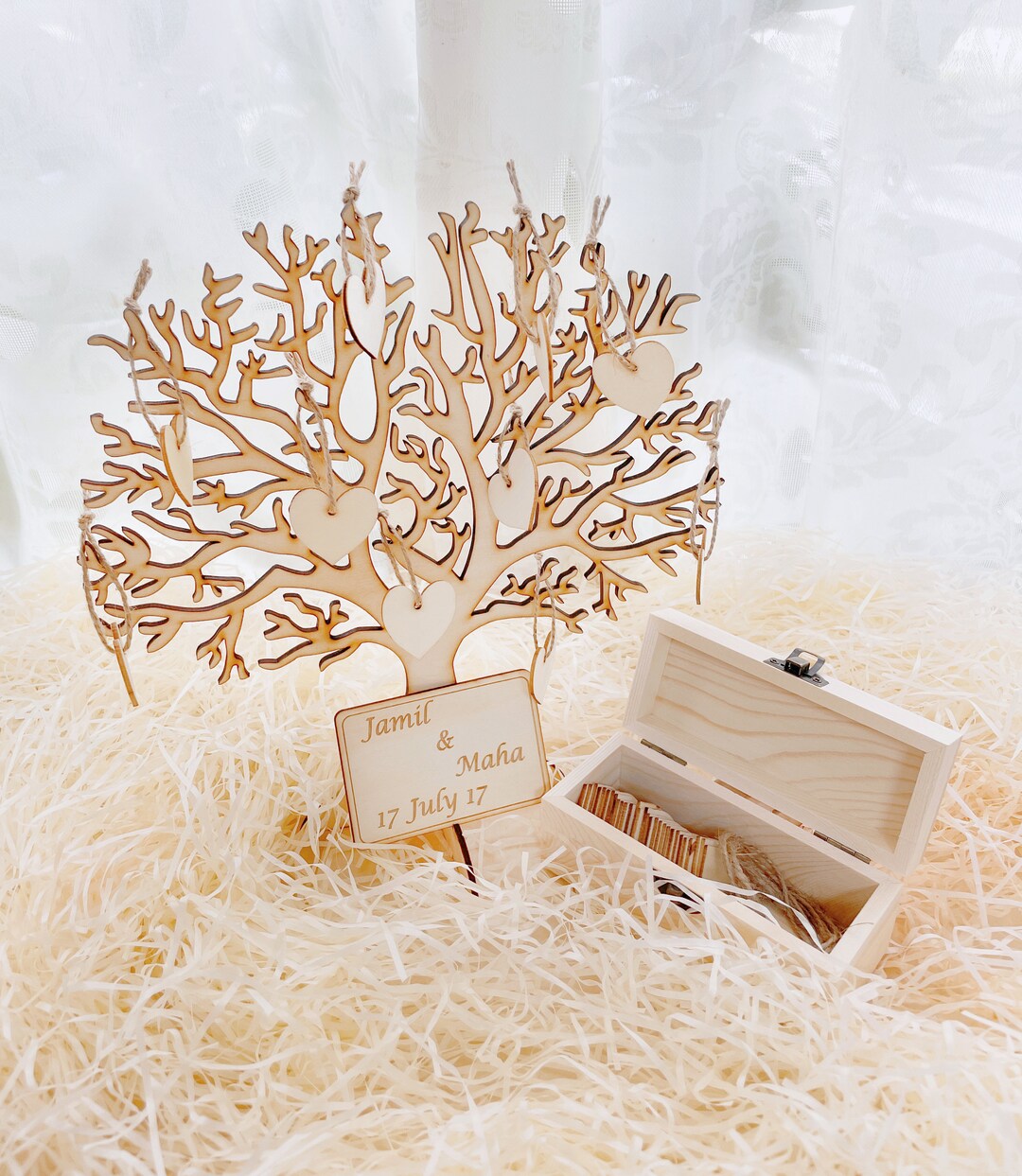 Family Tree Name Hanging Boards, Rustic Wedding Decor, Custom Engraved ...