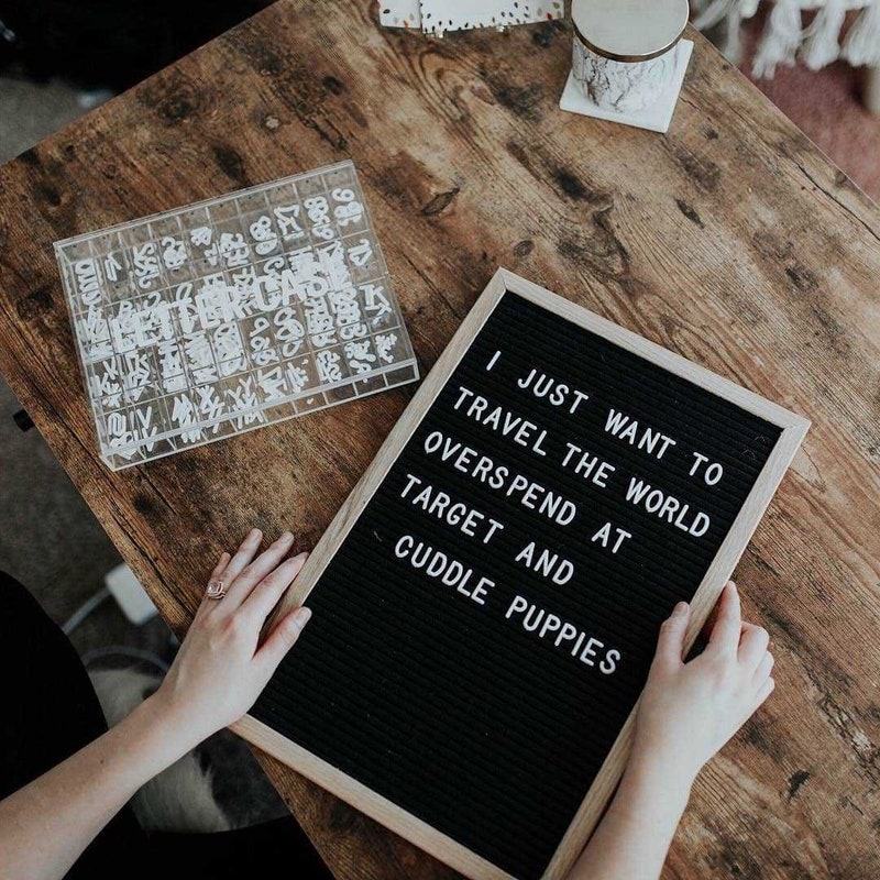 Felt Letter Board With Letters - Etsy