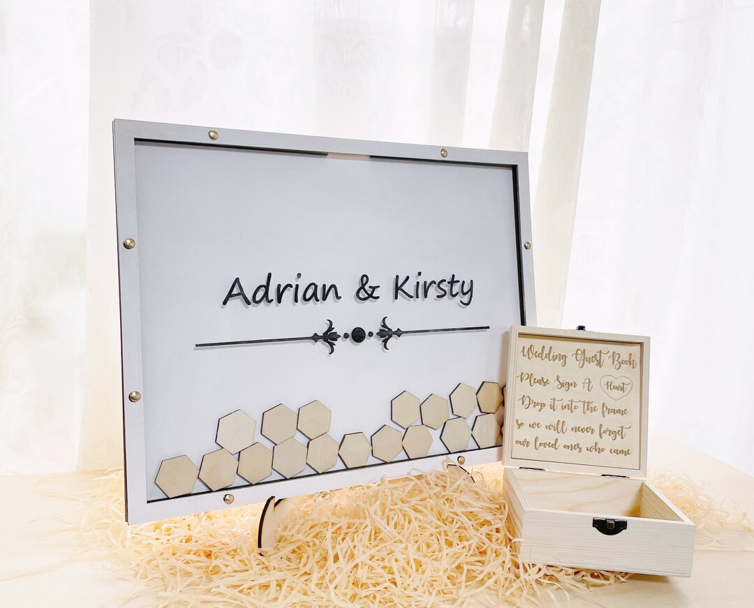White Square Guest Box, Wedding Guest Box Alternative, Photo Frame ...