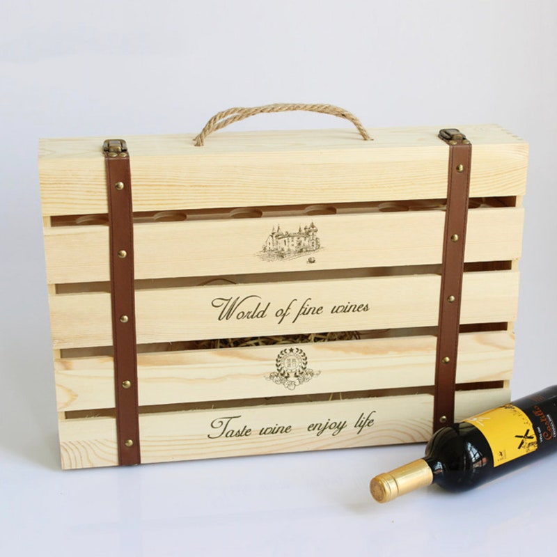 Custom Wine Box - Etsy