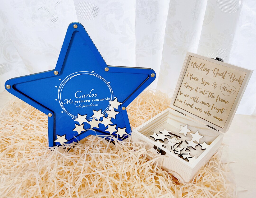 Star Shape Guest Box, Wedding Alternative Guest Book, Graduation ...