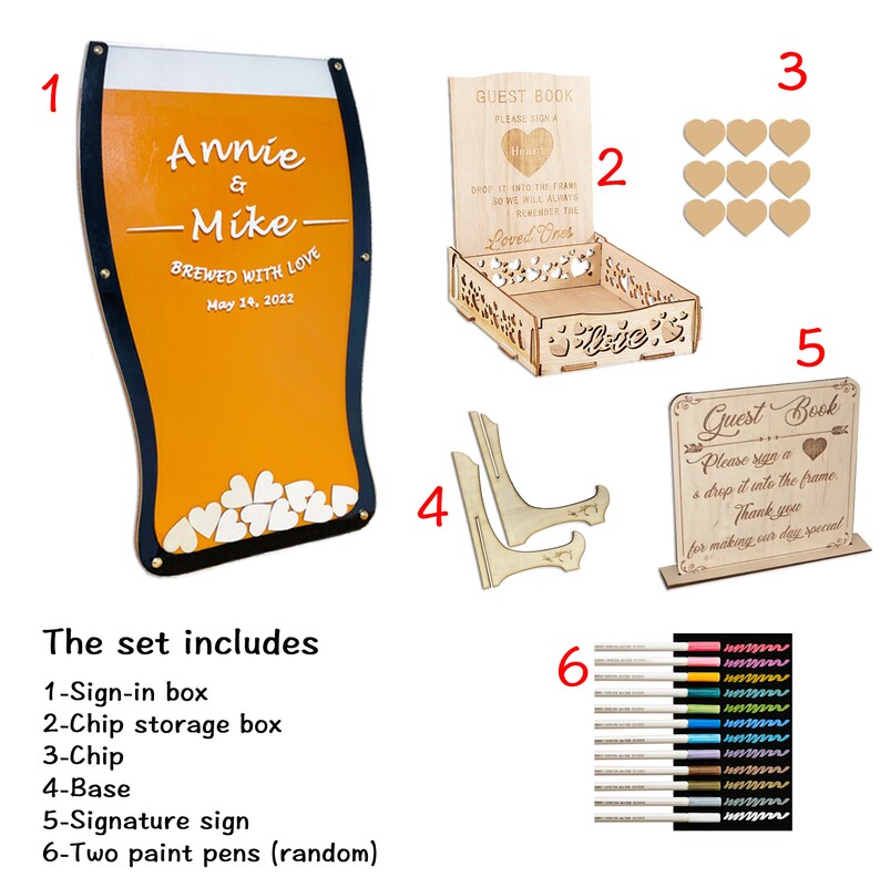 Handmade Wedding Guest Drop Box, Custom Signature Board - Etsy