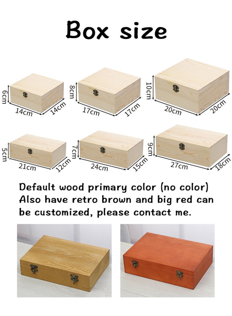 Wooden Box Free Custom Environmentally Friendly Wooden - Etsy