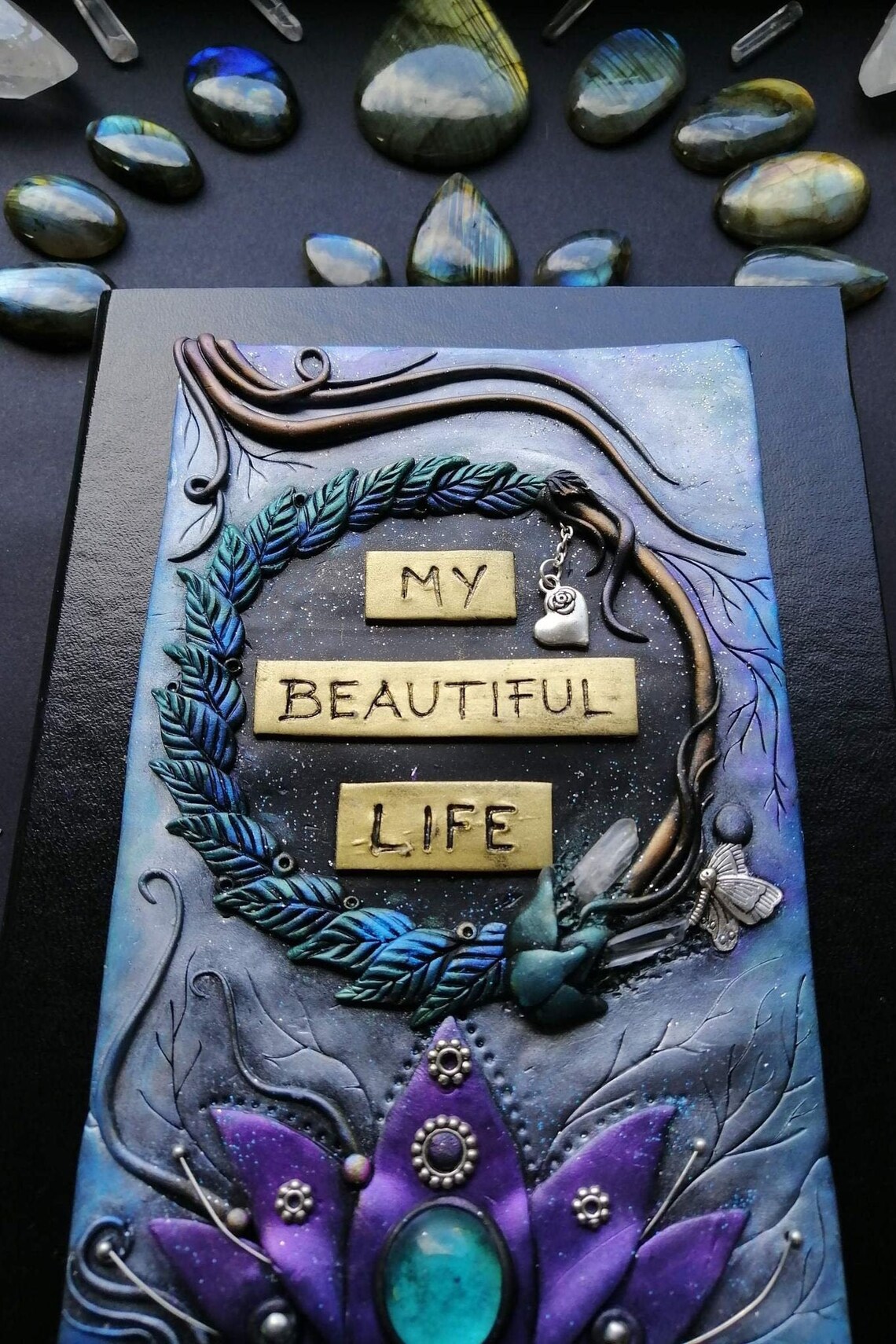 Clay Journal Polymer Clay Magic Notebook Unique Planer - Etsy