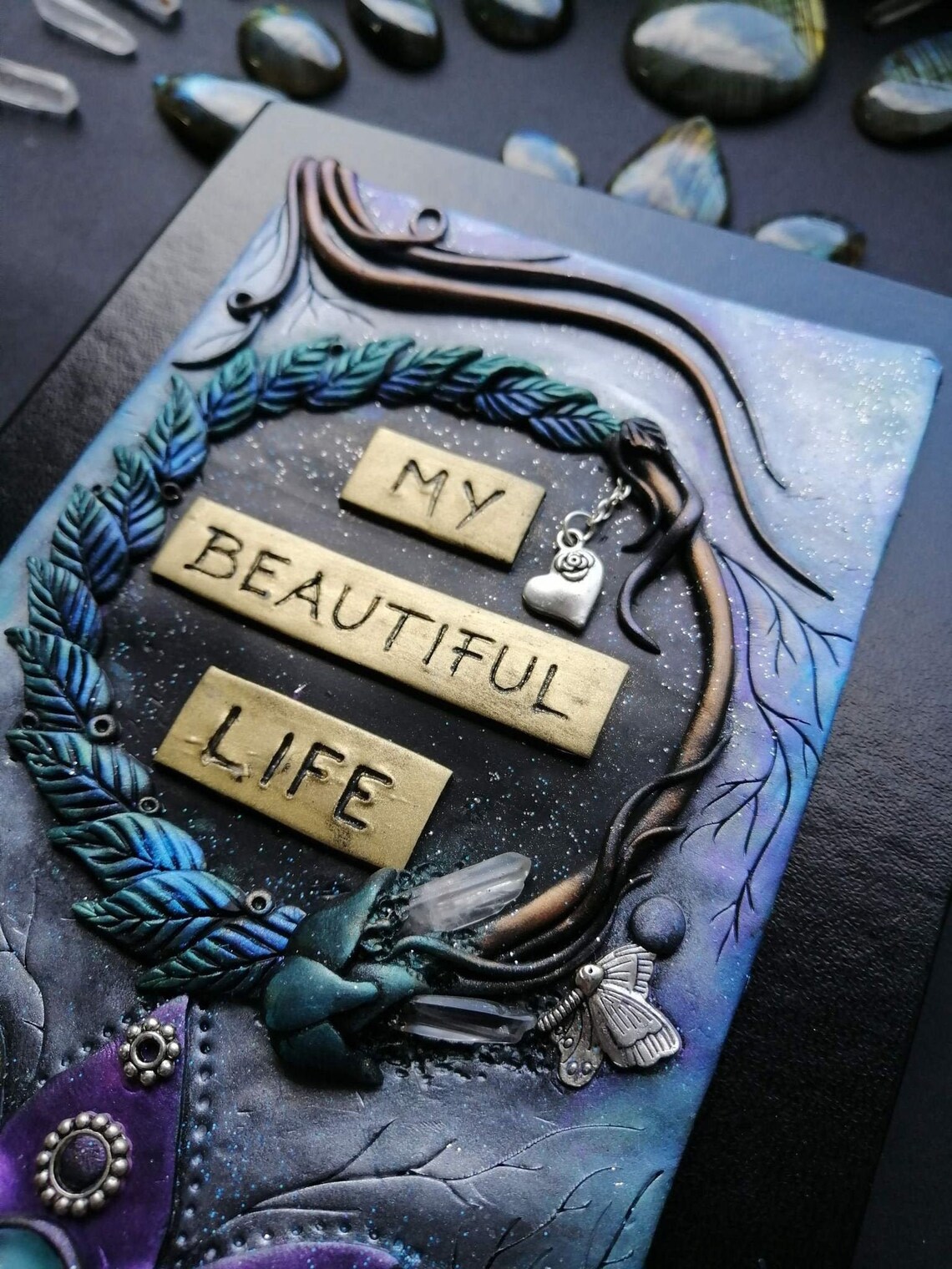 Clay Journal Polymer Clay Magic Notebook Unique Planer - Etsy