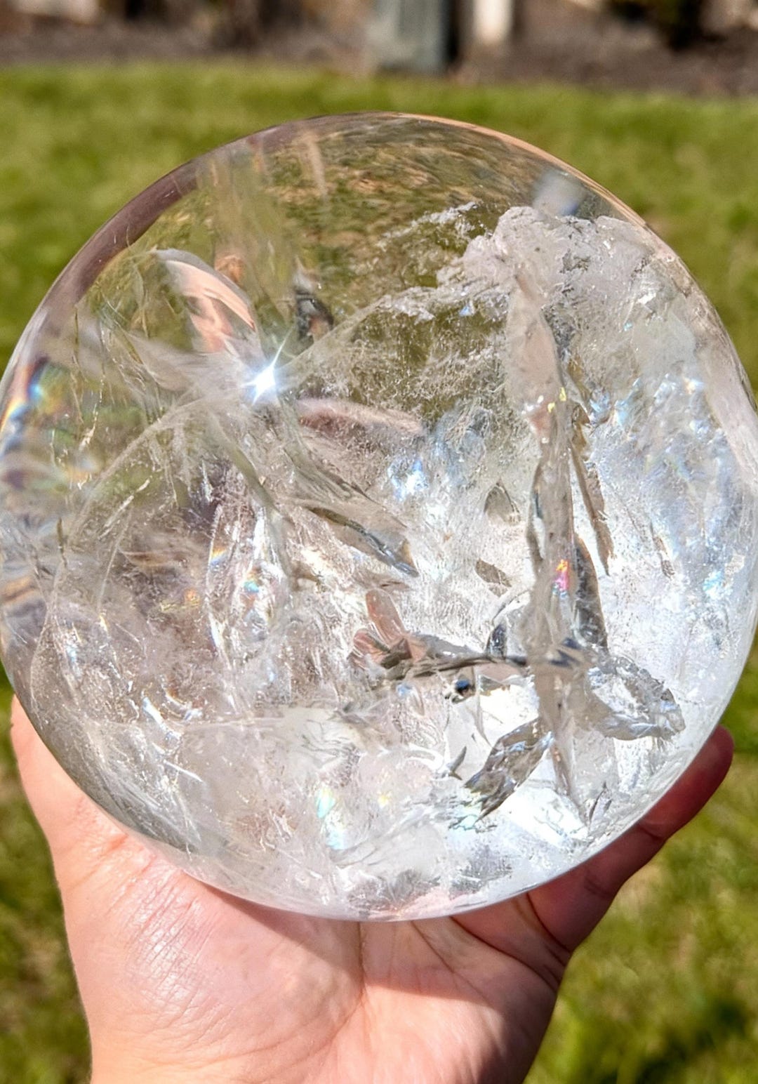Large Elegant Clear Quartz Crystal Sphere – Polished Stone - Etsy