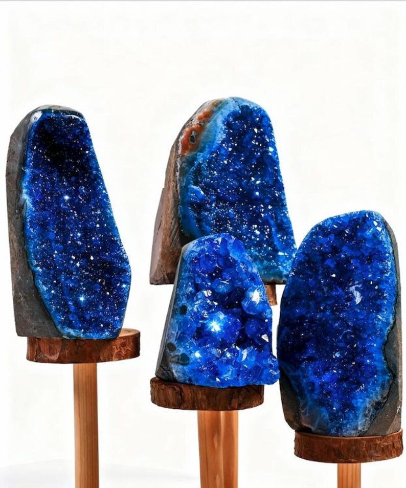 Blue Quartz Crystal Cluster–healing Décor - Etsy