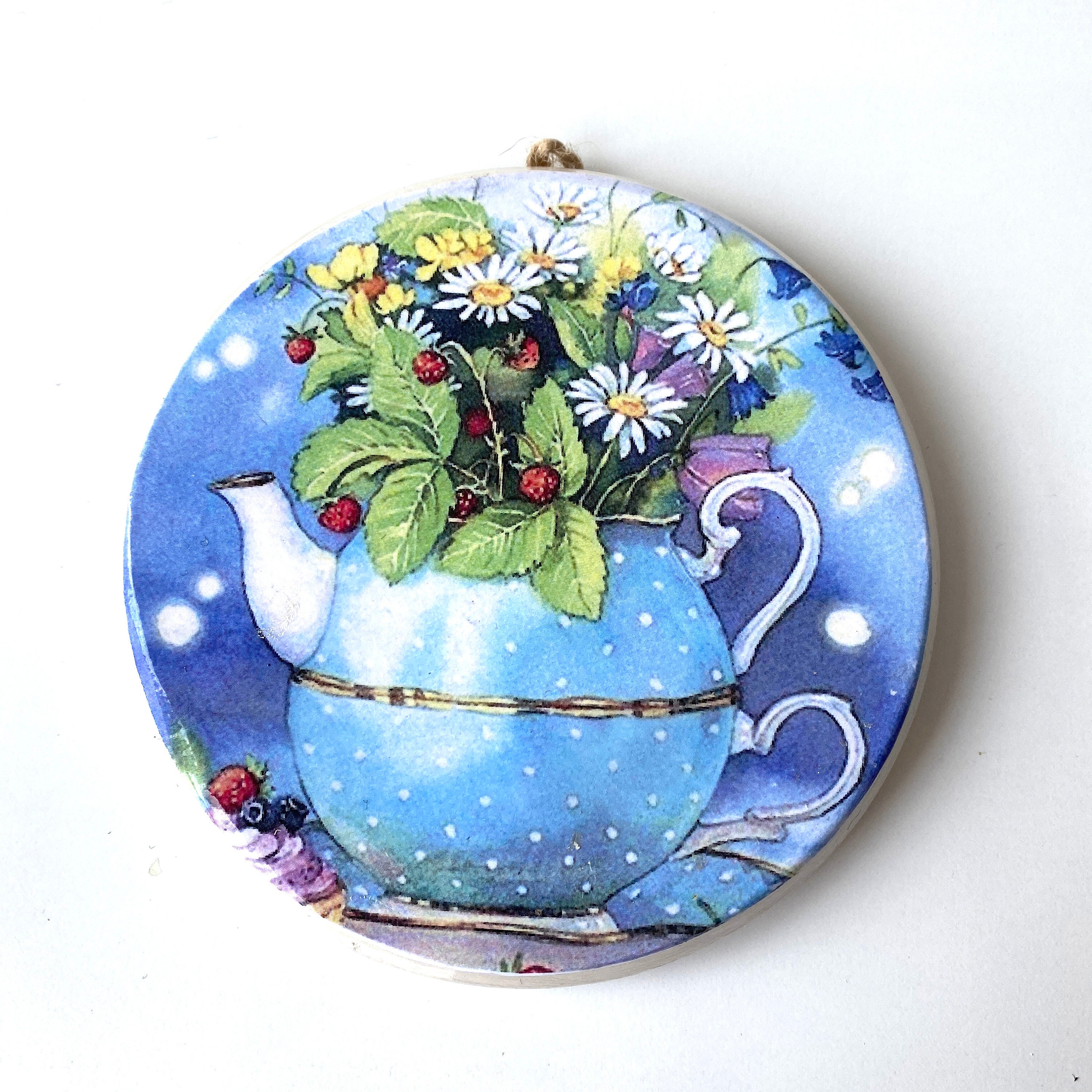Flower Decorative Plates Set of 3, Vintage Decorative Ceramic Wall ...