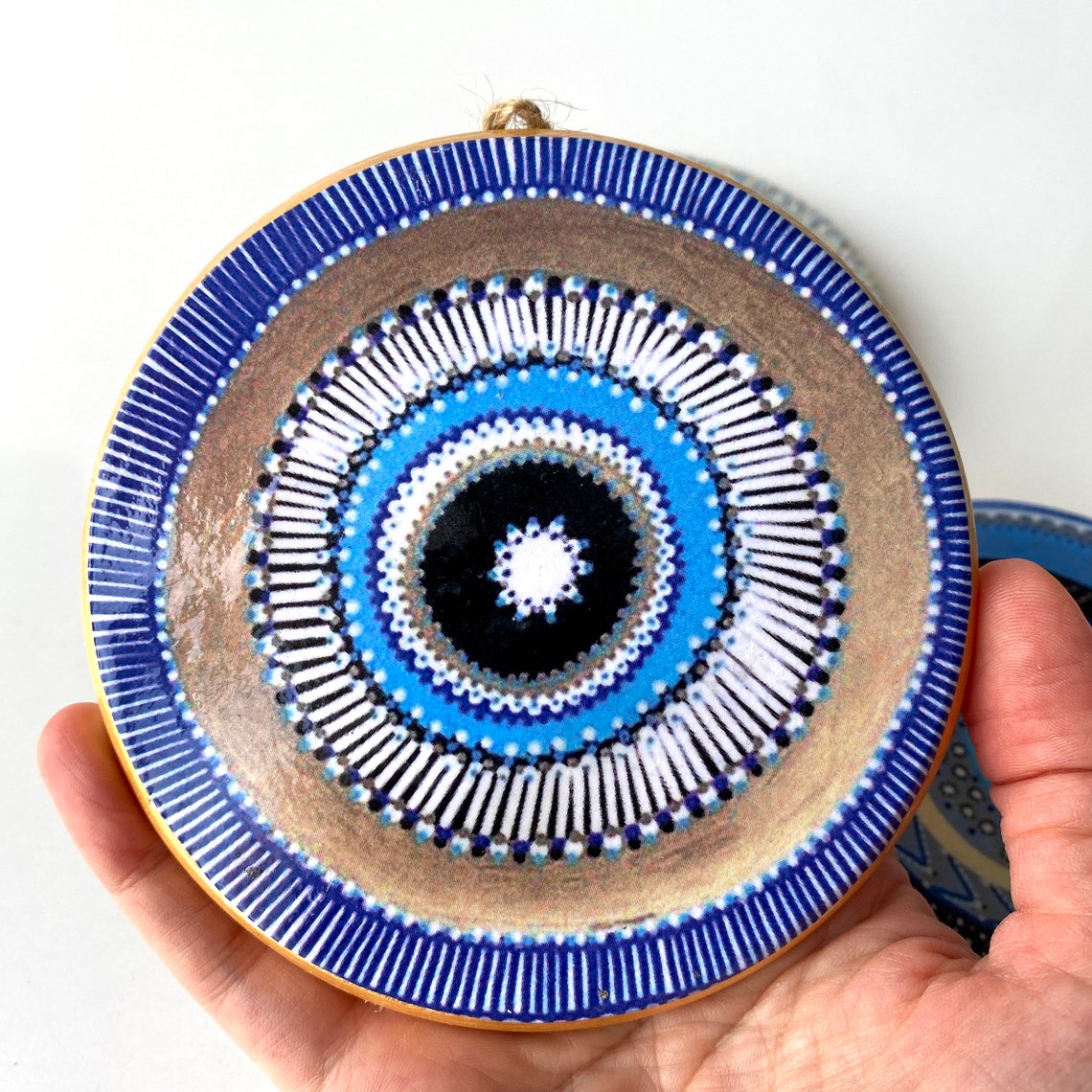 Evil Eye Decorative Plates Set of 3 Ceramic Wall Decor | Etsy