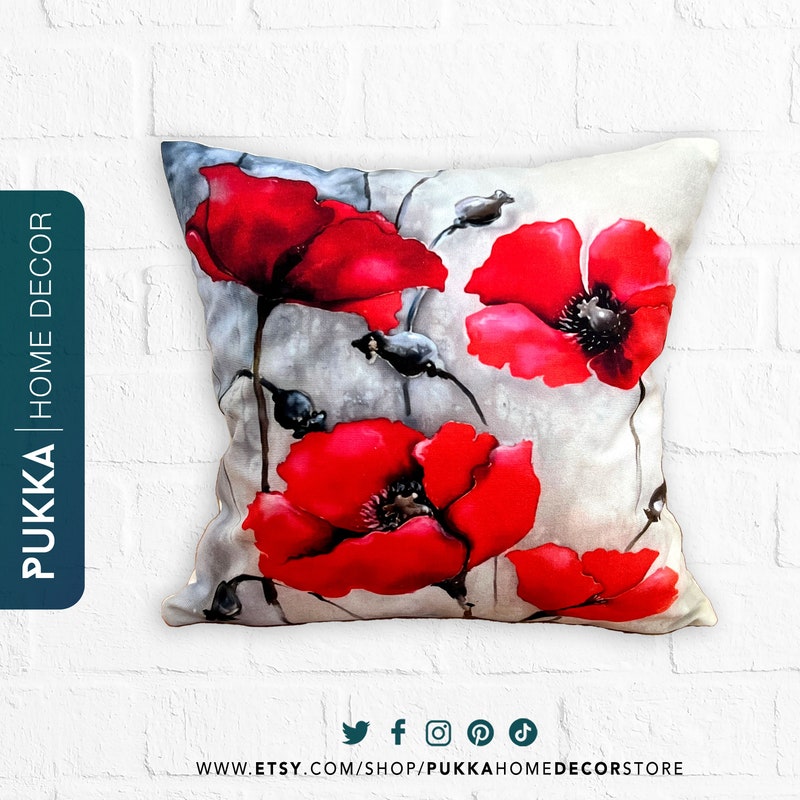 Poppy Pillows - Etsy