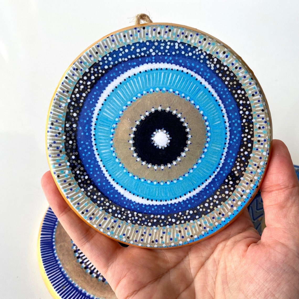 Evil Eye Decorative Plates Set of 3 Ceramic Wall Decor | Etsy