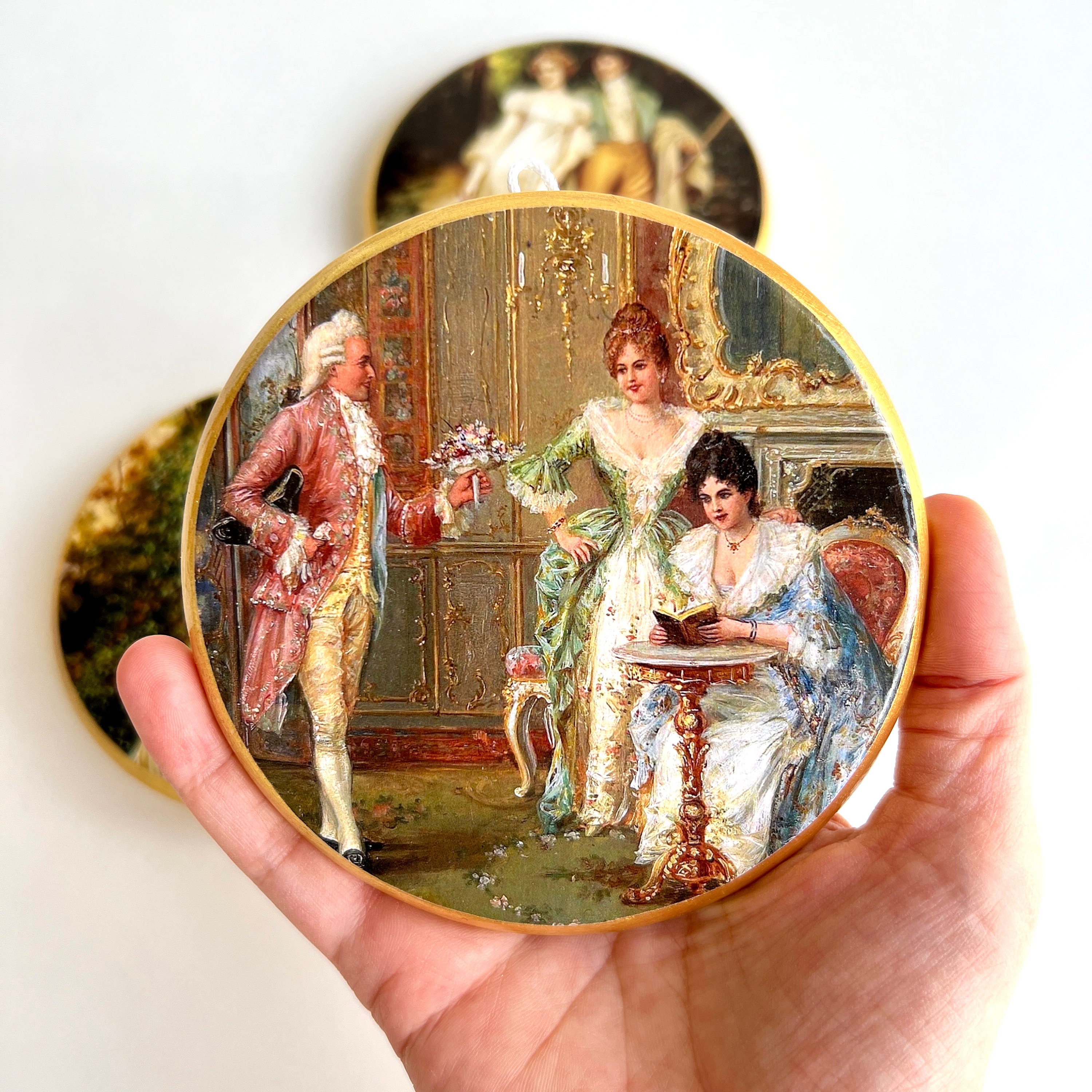 Retro Victorian Decorative Plates Set of 3 Vintage Ceramic - Etsy