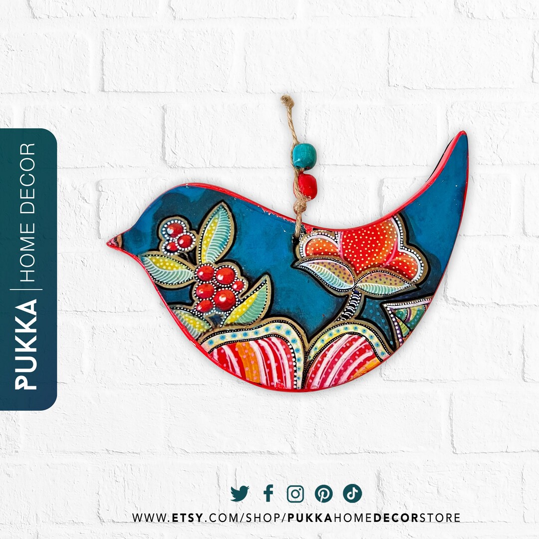 Bird Ceramic Wall Decor, Bird Nest Ceramic Wall Art, Wall Hanging ...