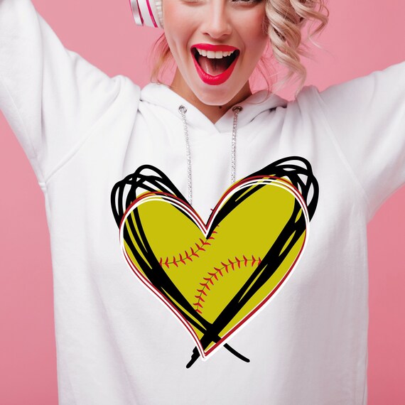 Softball Pink Heart