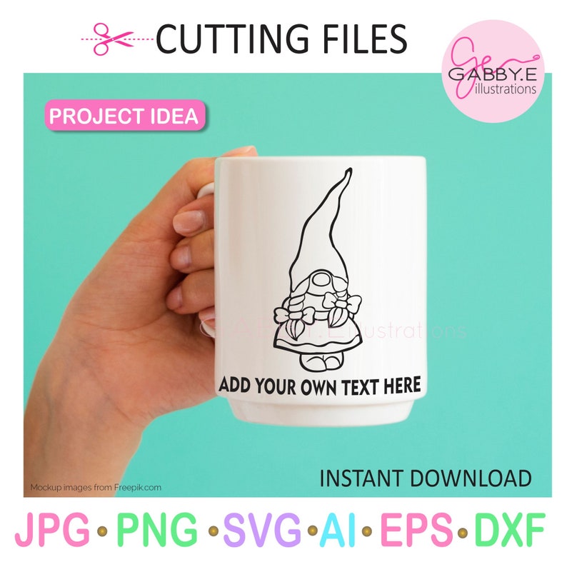 Girl Gnome Svg-gnome Clipart-gnome Svg Files for Cricut-cute Garden ...