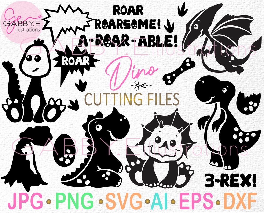 Dinosaur Svg-baby Dinosaur Svg-three Rex Svg-dinosaur SVG - Etsy