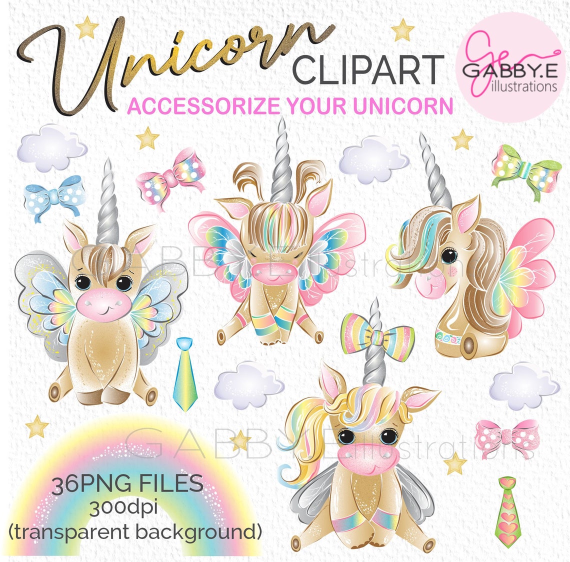 Unicorn Png-unicorn Clipart-cute Clipart-unicorn Clip Art-baby - Etsy