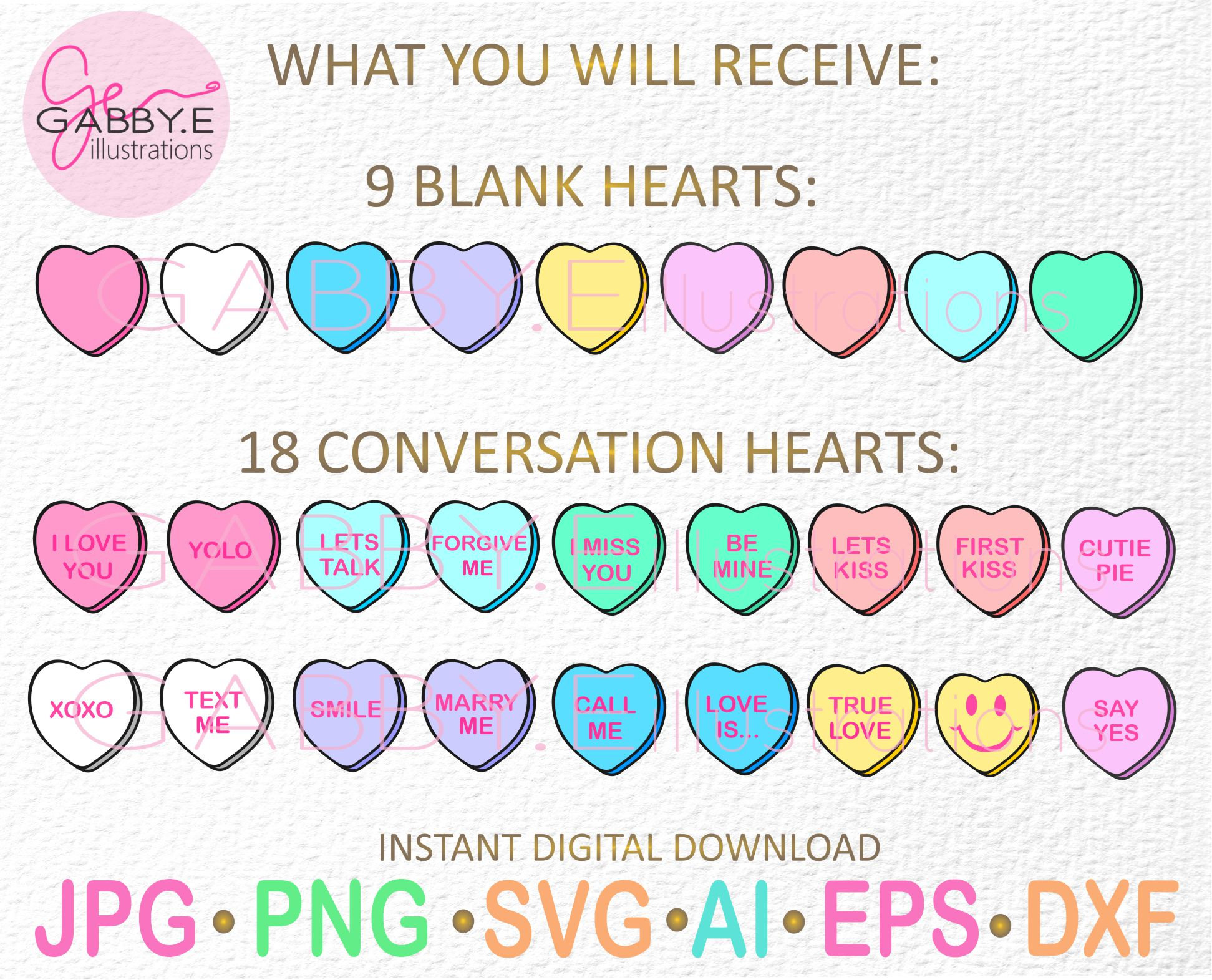 Conversation Hearts Svg-candy Heart Svg-be Mine Svg-i Love You Svg ...