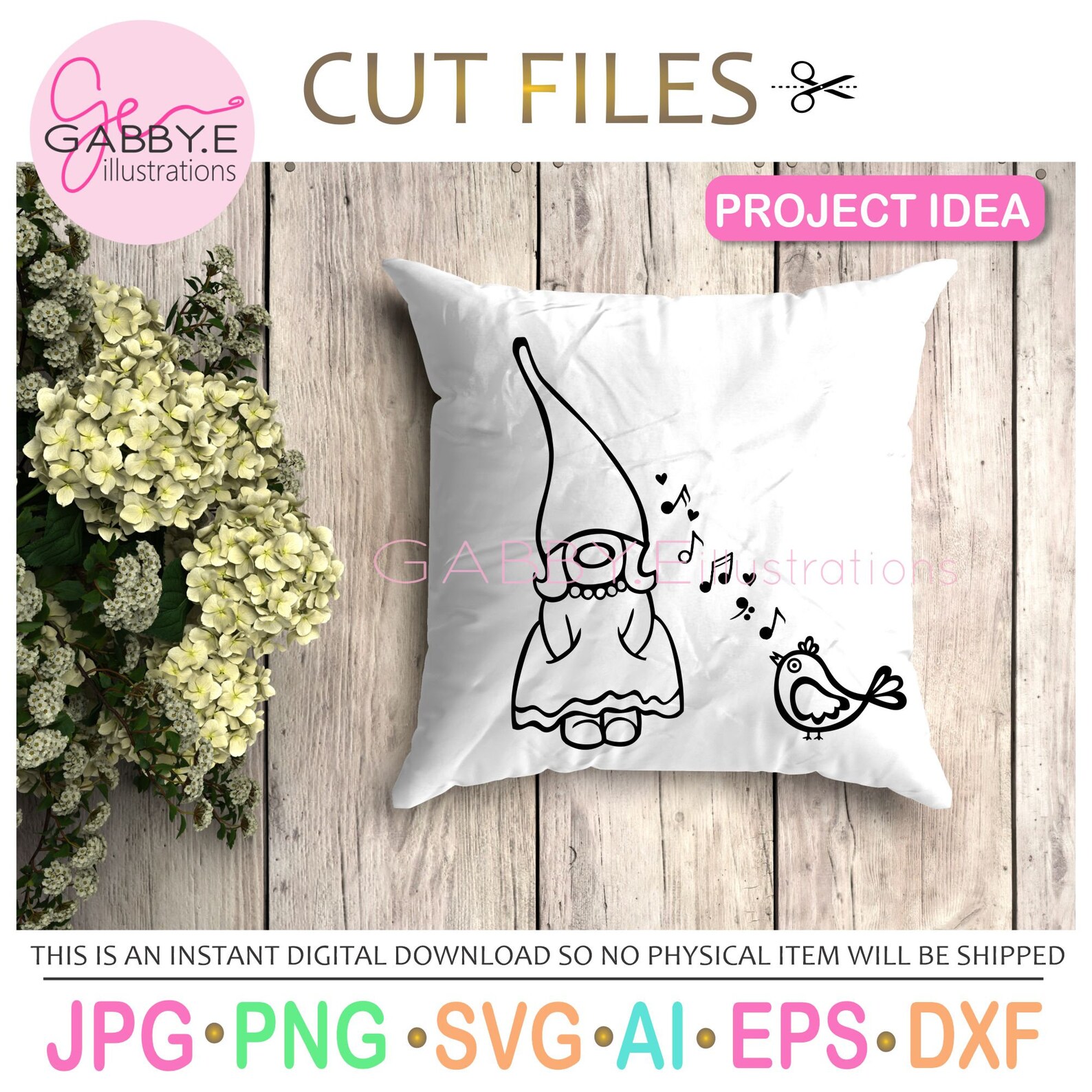 Girl Gnome Svg-gnome Clipart-gnome Svg Files for Cricut-cute Garden ...