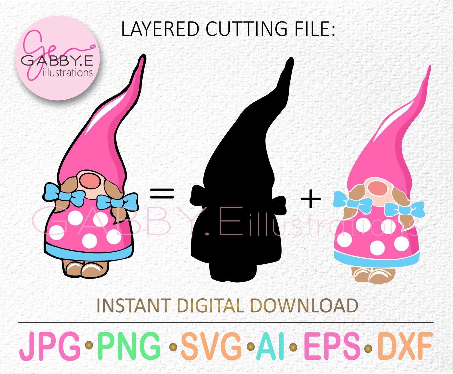 Girl Gnome Svg-gnome Clipart-gnome Svg Files for Cricut-cute Garden ...