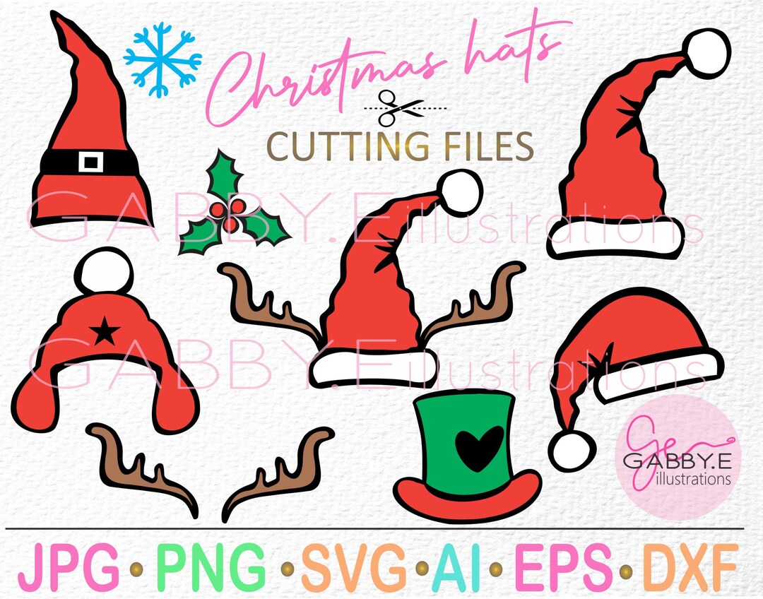 Santa Hat Svg-christmas Clipart-santa Hat Png-christmas - Etsy